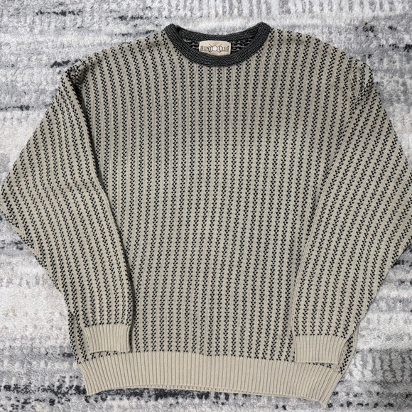 Hunt Club | Sweaters | Vintage Hunt Club Mens Black And Cream Crewneck ...